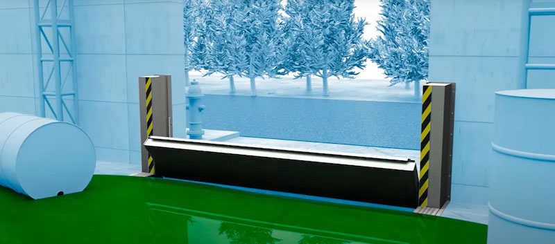 DENIOS Pop-Up Spill Barriers Protect Against Spills, Sprinkler Releases ...